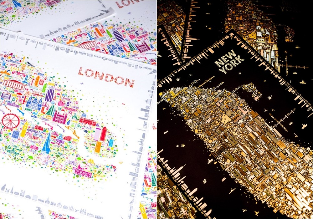 為灰矇矇的倫敦畫上繽紛的色彩！設計師Rafael Esquer用城市特色將單一無趣的地圖變有趣了 | La Vie