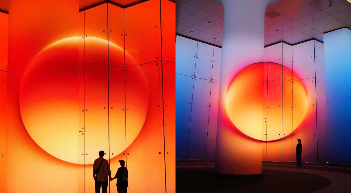 DAMONXART光影藝術《陽顏》點亮台北東區！以永晝為發想的「數位太陽」 | La Vie